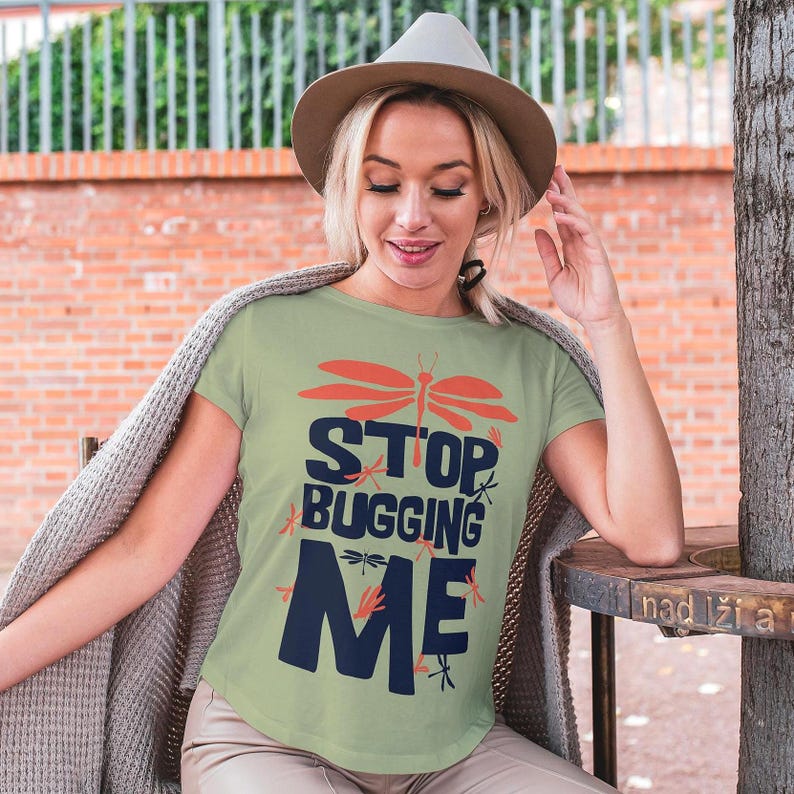 Stop Bugging Me Dragonfly Clipart Funny Insect SVG PNG Digital Download - Etsy