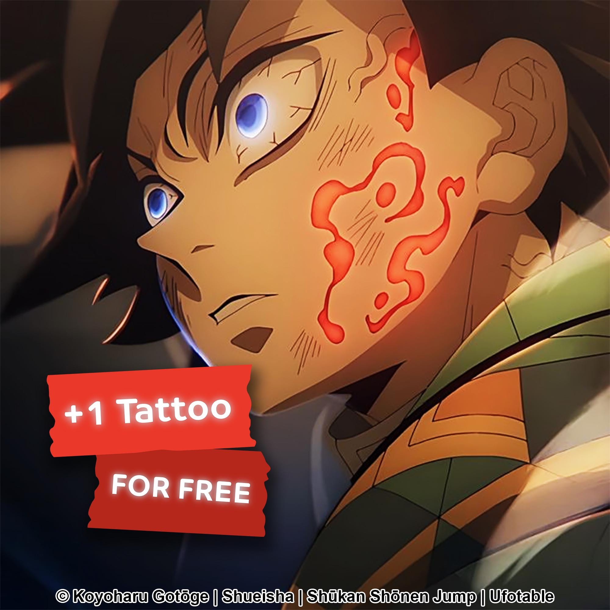 Tomioka Water Hashira Temporary Tattoo | Demon Slayer Cosplay - Etsy