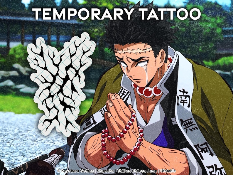 Gyomei Himejima Tattoo DEMON SLAYER | Demon Mark Tattoo | Stone Hashira ...