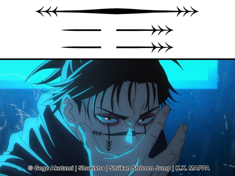 Choso Tattoo JUJUTSU KAISEN Blood Manipulation | Face Tattoo ...