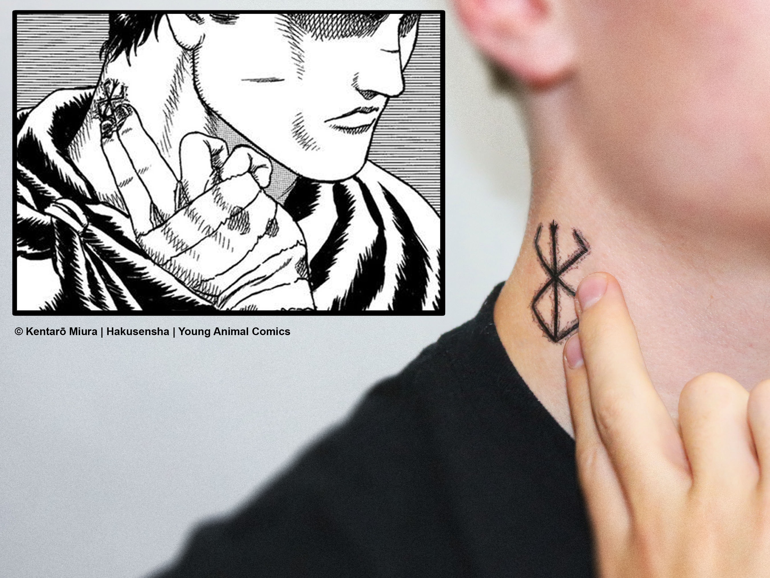 Guts BERSERK Tattoo Brand of Sacrifice Tattoo Temporary Tattoo - Etsy