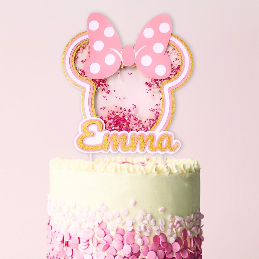 Minnie Mouse Cake Topper SVG Template: Shaker Style (digital Download ...
