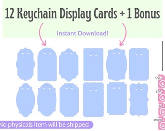 Keyring Display Card Svg Key Ring Tag Svg Keychain Packaging - Etsy