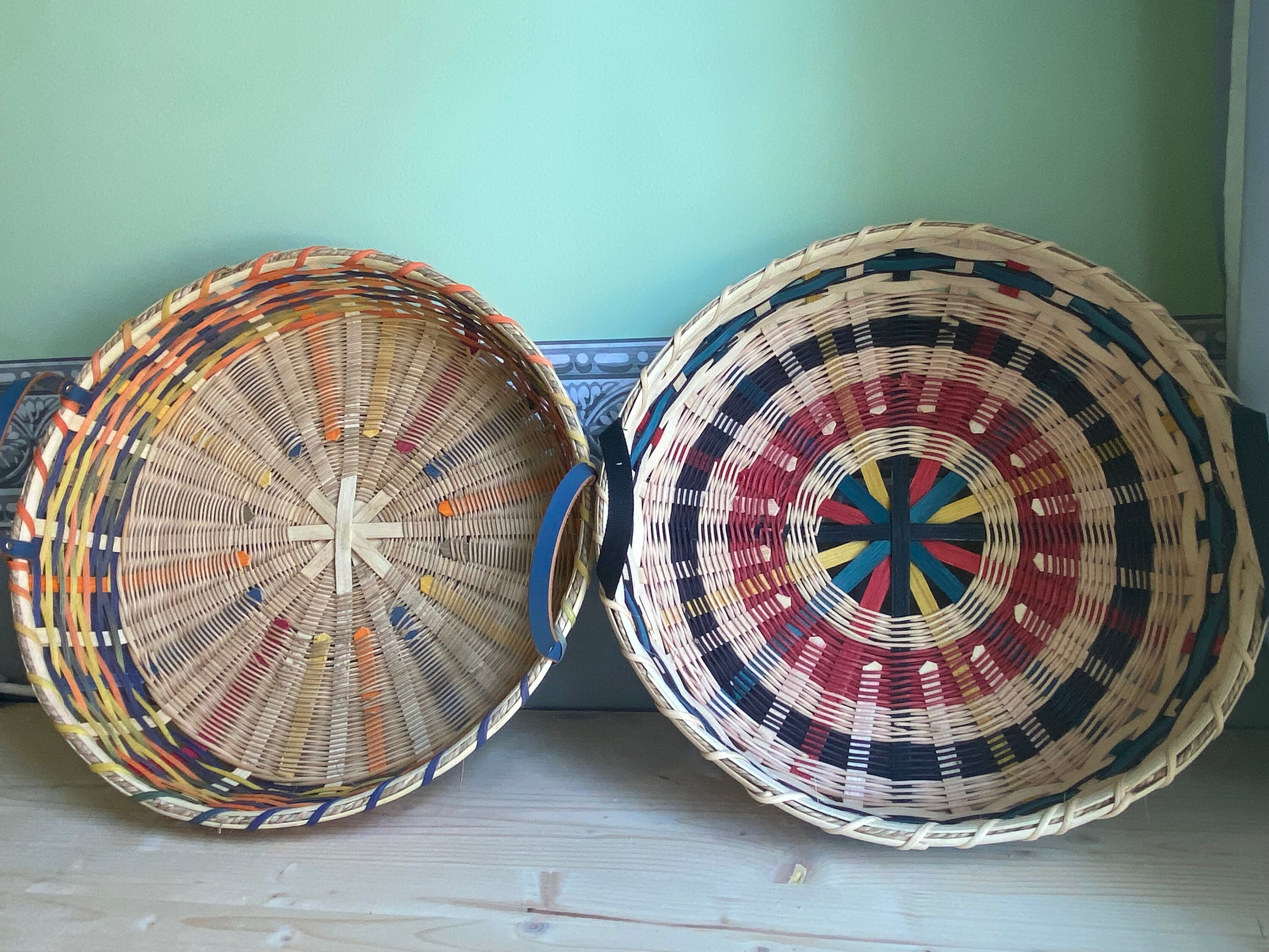 Multicolor Round Tray Basket - Custom Colors Available - Etsy