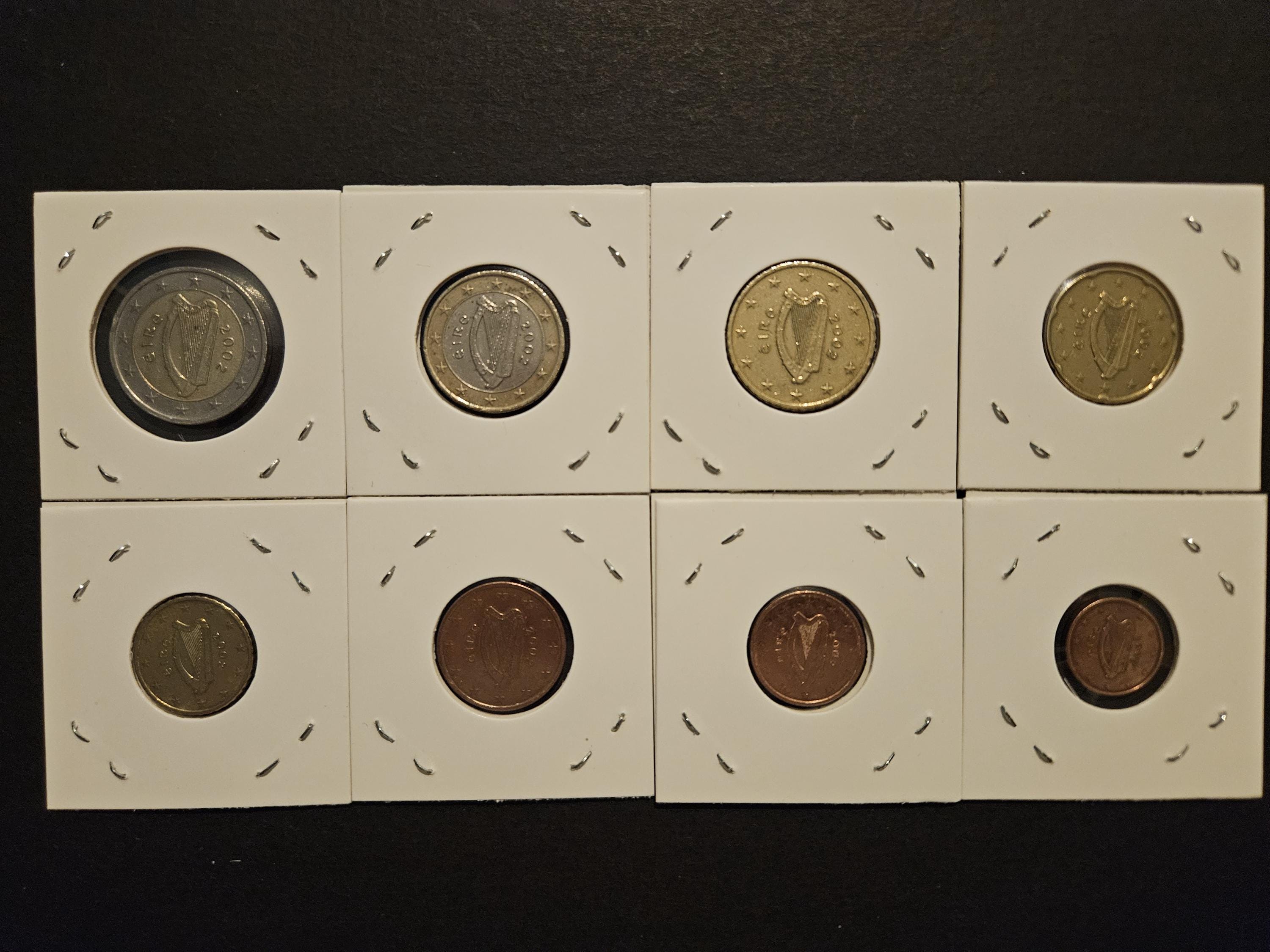 2002 Euro Coin Set - Complete Collection From Ireland's First Euro Year ...