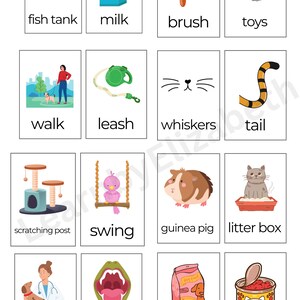 52 Pet Flashcards. Learn English. Instant Download. Print Friendly ...