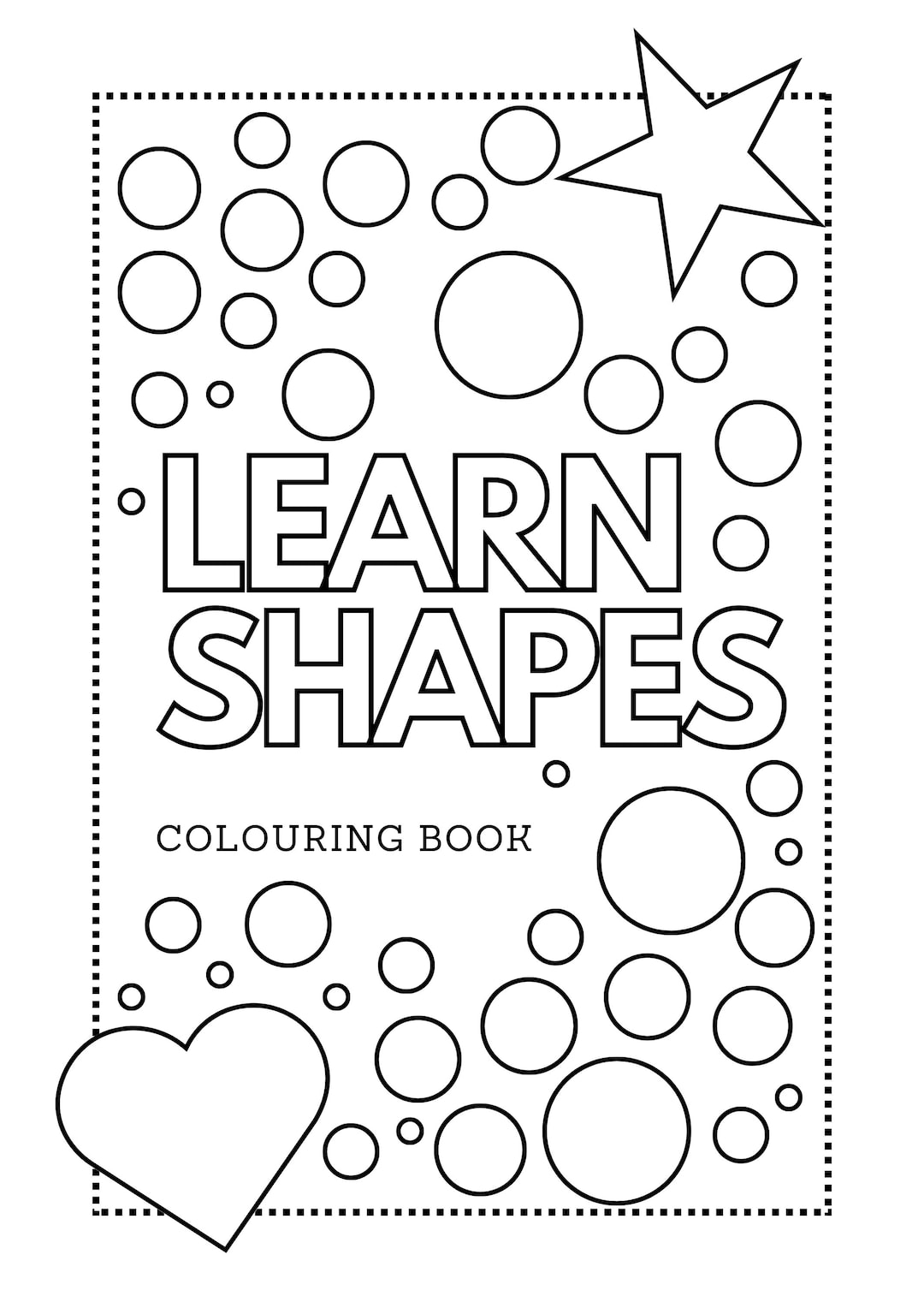 Learn Shapes Colouring Book for Kids - Etsy