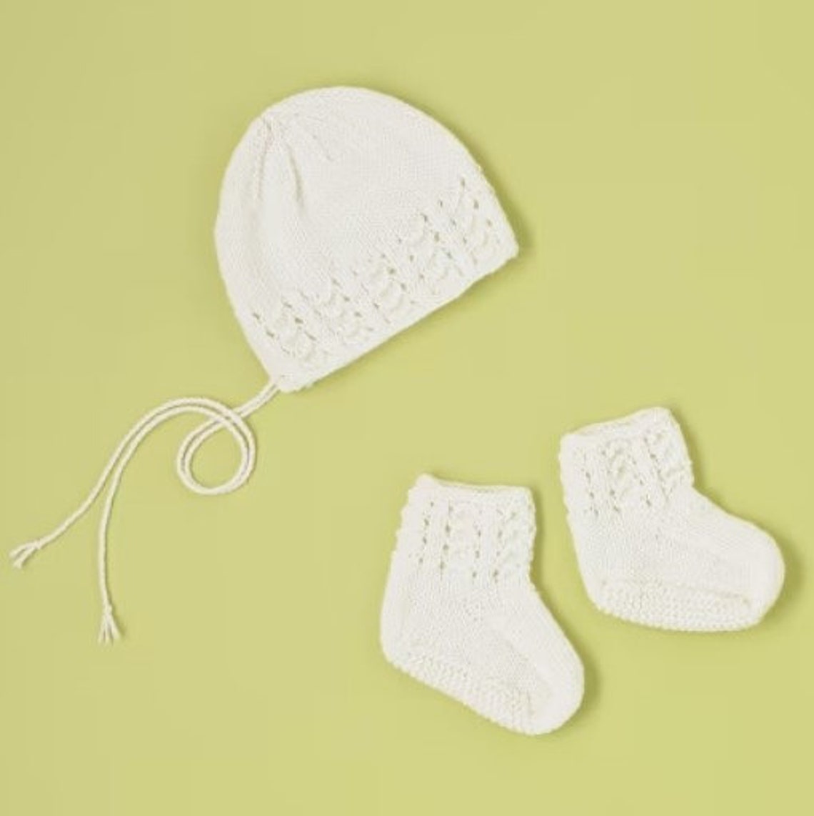 Baby Knitting Pattern PDF matinee Coat/jacket, Mitts, Bonnet and ...
