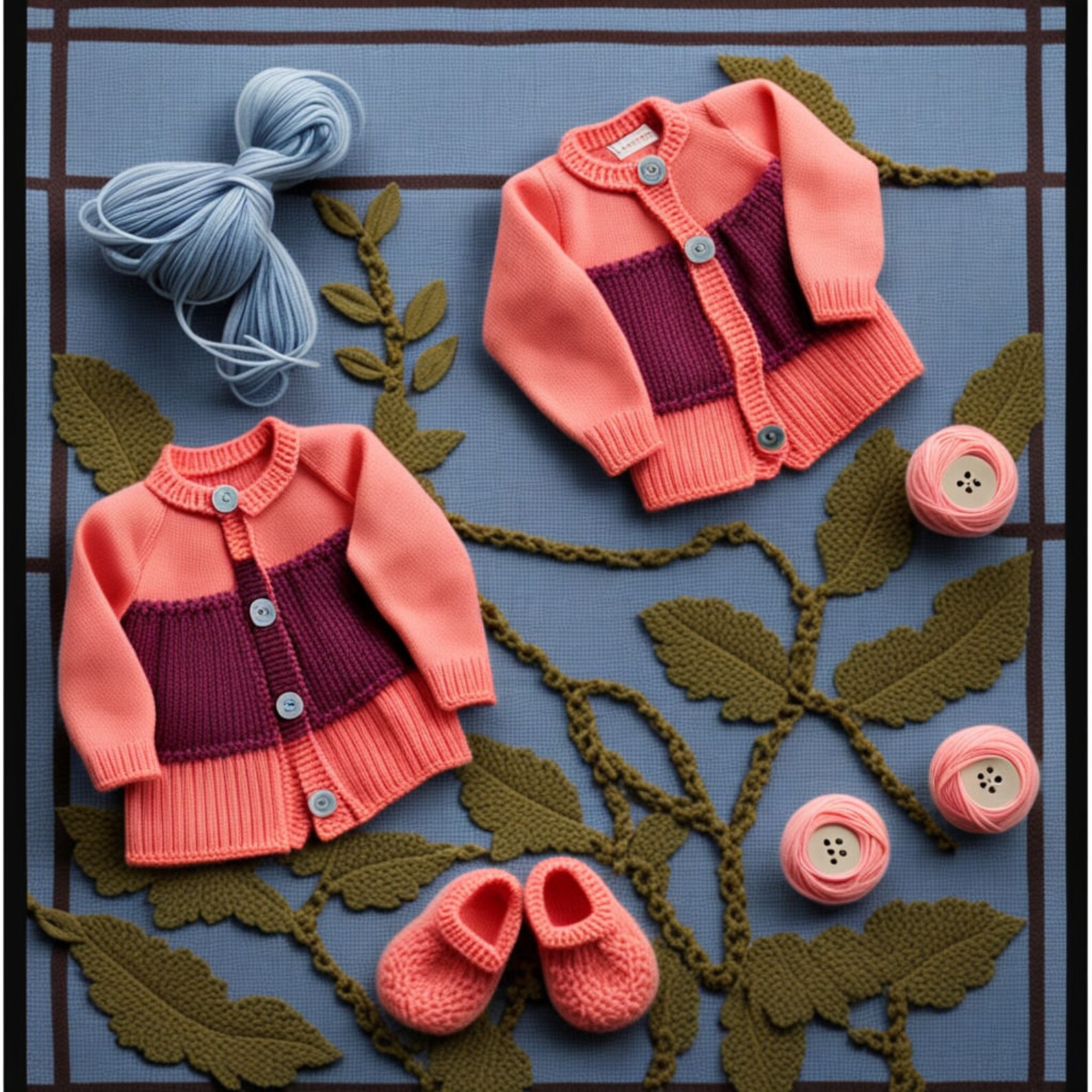 Baby Knitting Pattern PDF matinee Coat/jacket, Mitts, Bonnet and ...