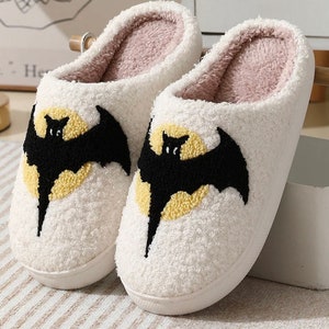 Halloween Bat House Slippers, Womens Halloween House Shoes - Etsy