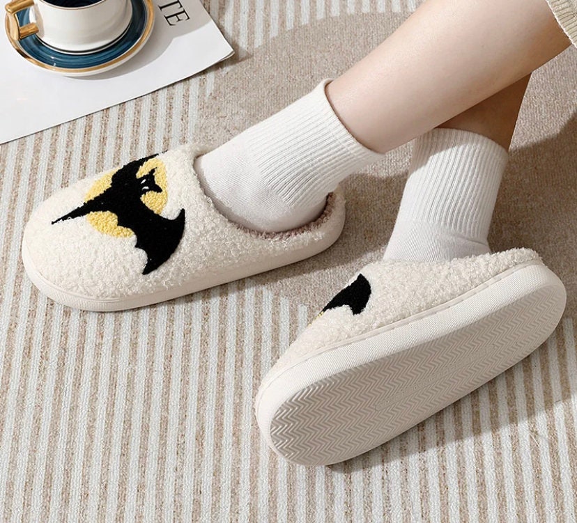 Halloween Bat House Slippers, Womens Halloween House Shoes - Etsy