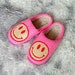 Pastel Smiley Face Slippers, Womens House Shoes - Etsy