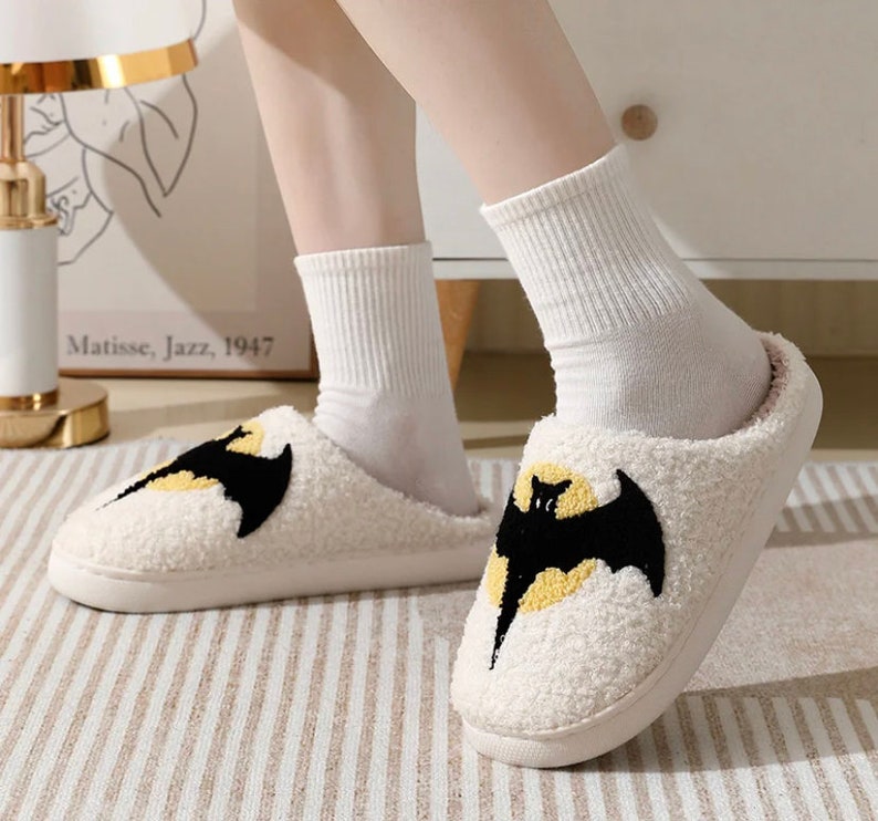 Halloween Bat House Slippers, Womens Halloween House Shoes - Etsy