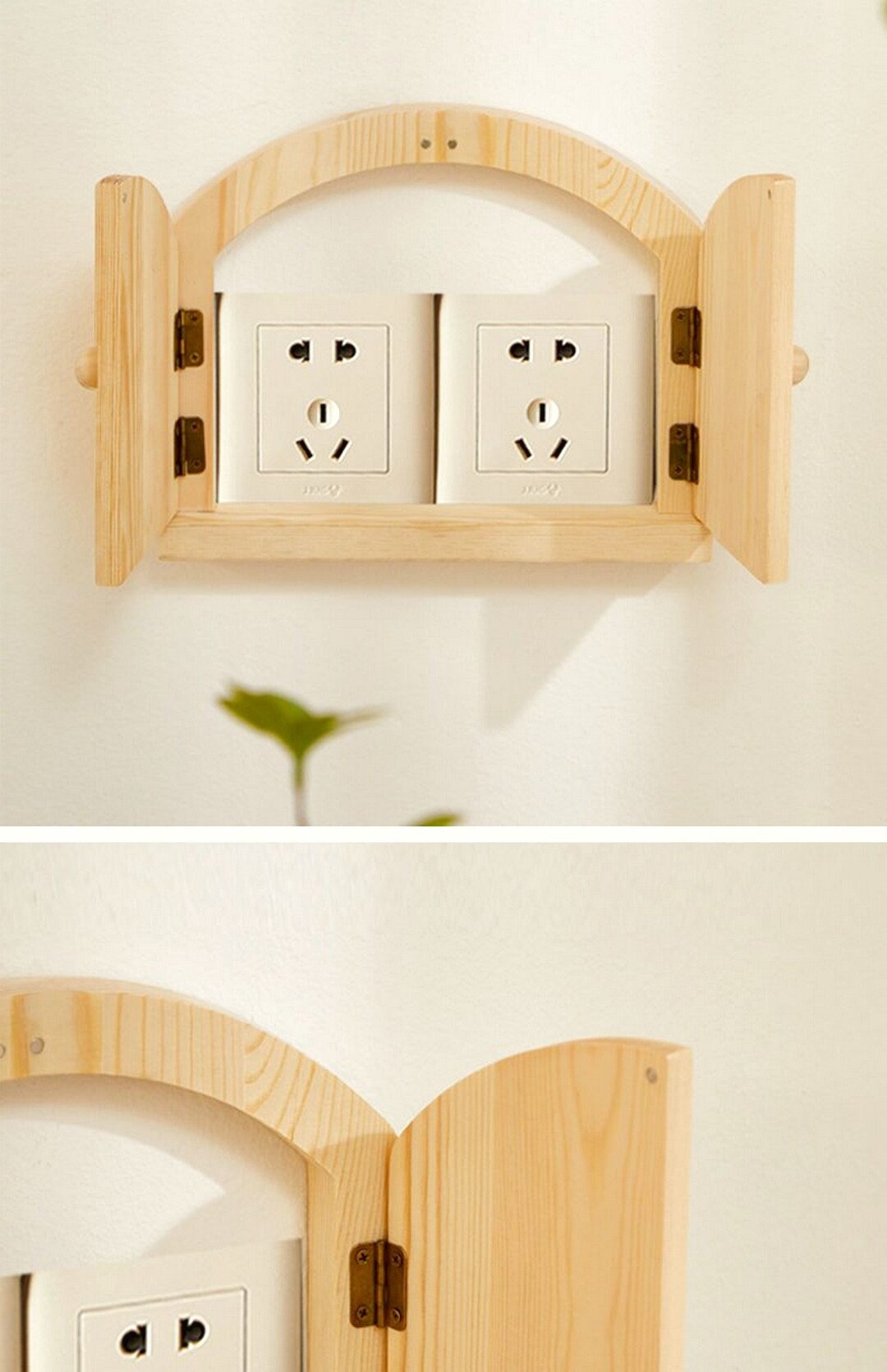Solid Wood Double Door Switch Protective Cover Wall Sticker - Etsy