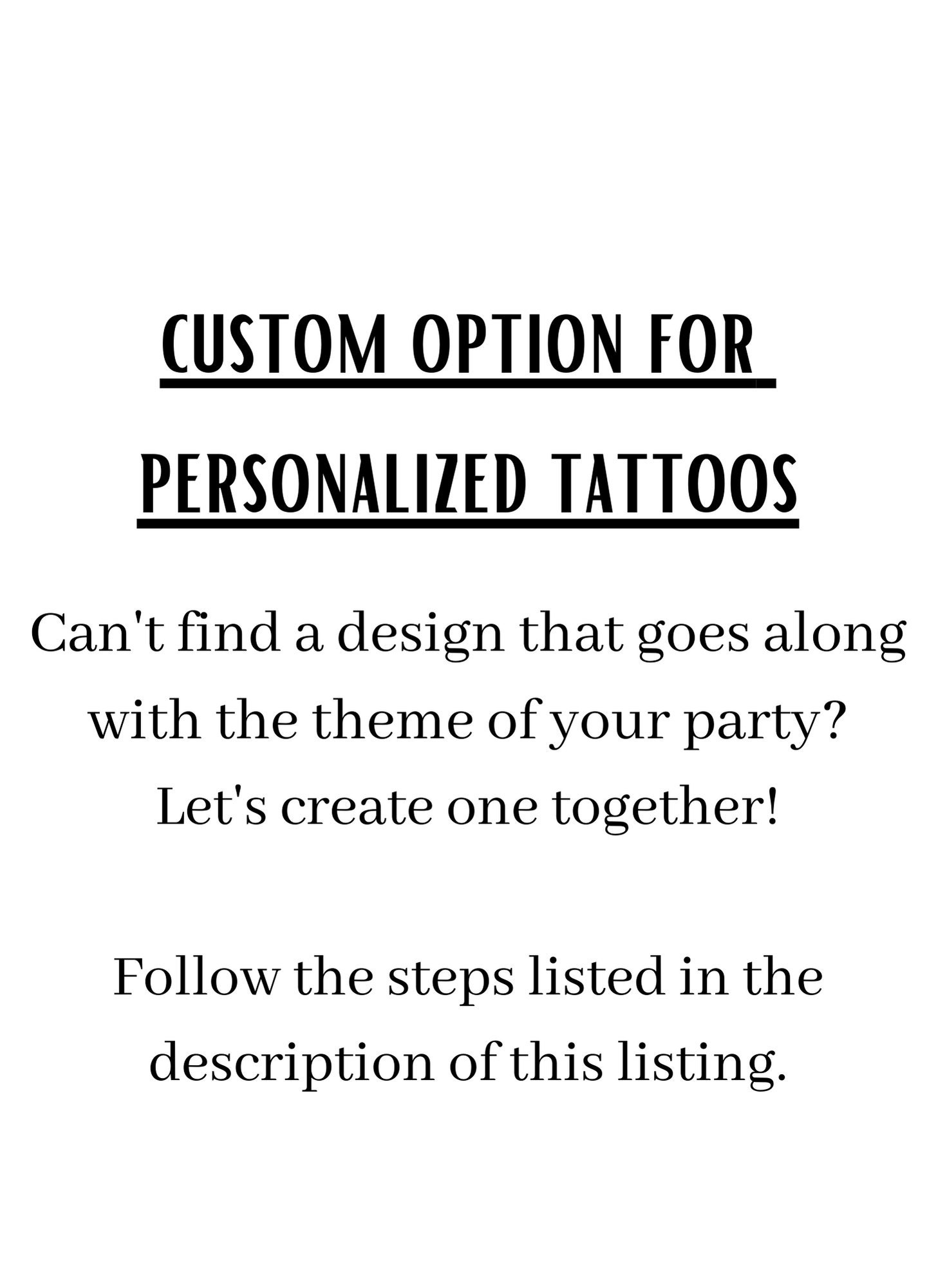 Personalized Temporary Tattoos for Party - Etsy