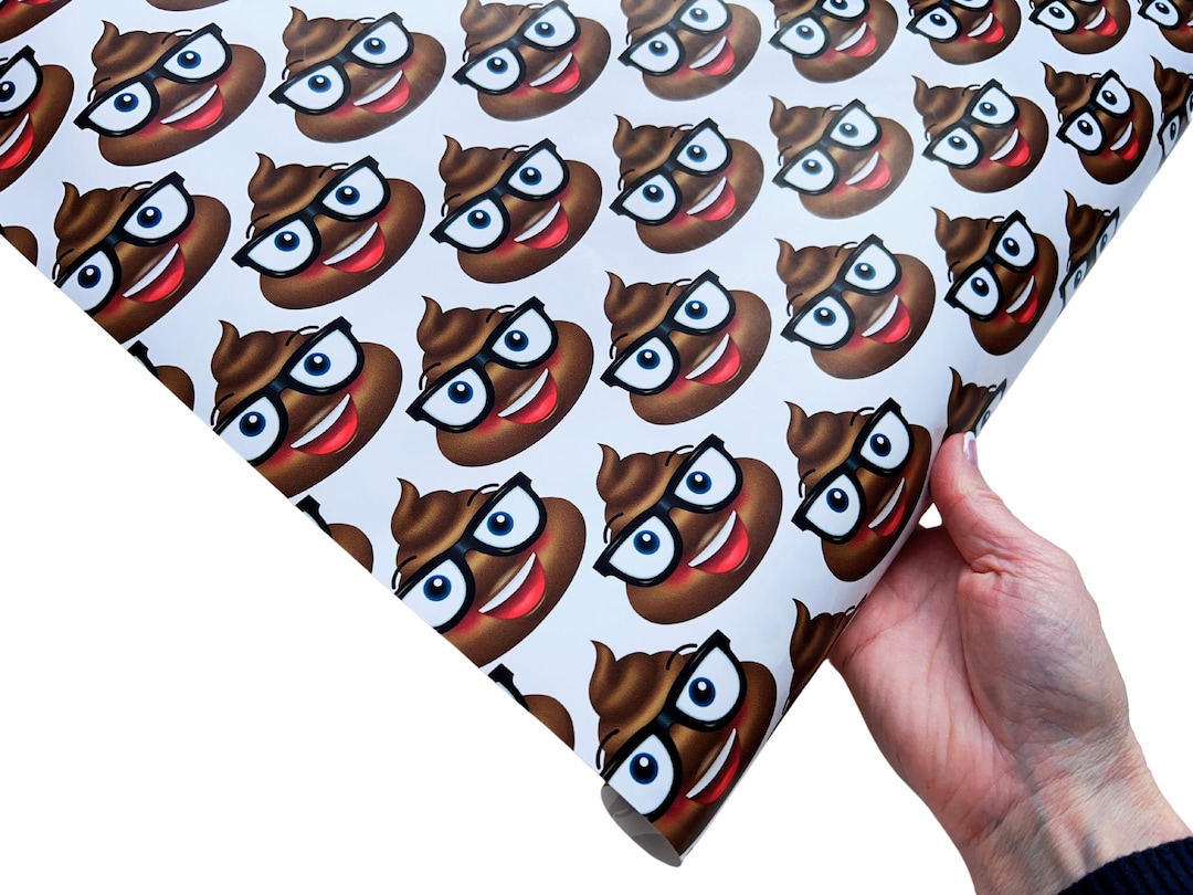 Funny Poop Emoji Wrapping Paper: Novelty Gag Gift Wrap - Etsy