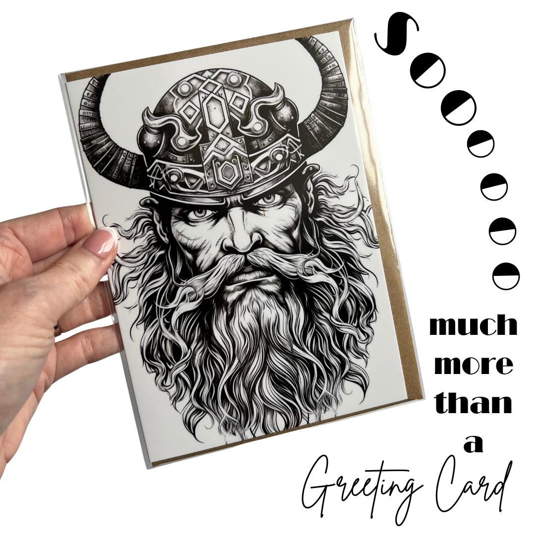 Viking Warrior Greeting Cards Blank Inside 6x4 or 7x5inch Buy 1, 10, 20 ...