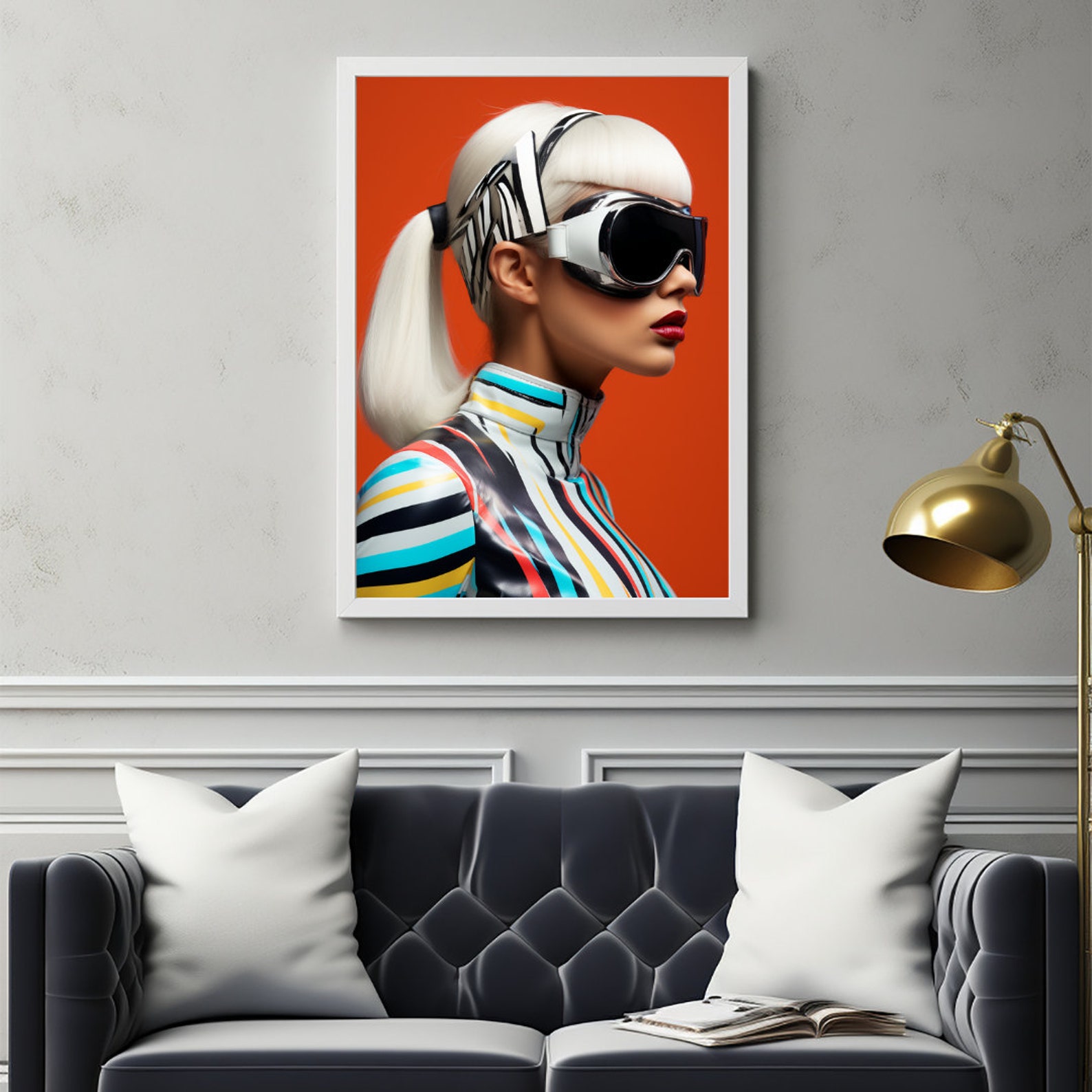 Zebra Pop Fashion Poster: Retro Street Art Print - Etsy