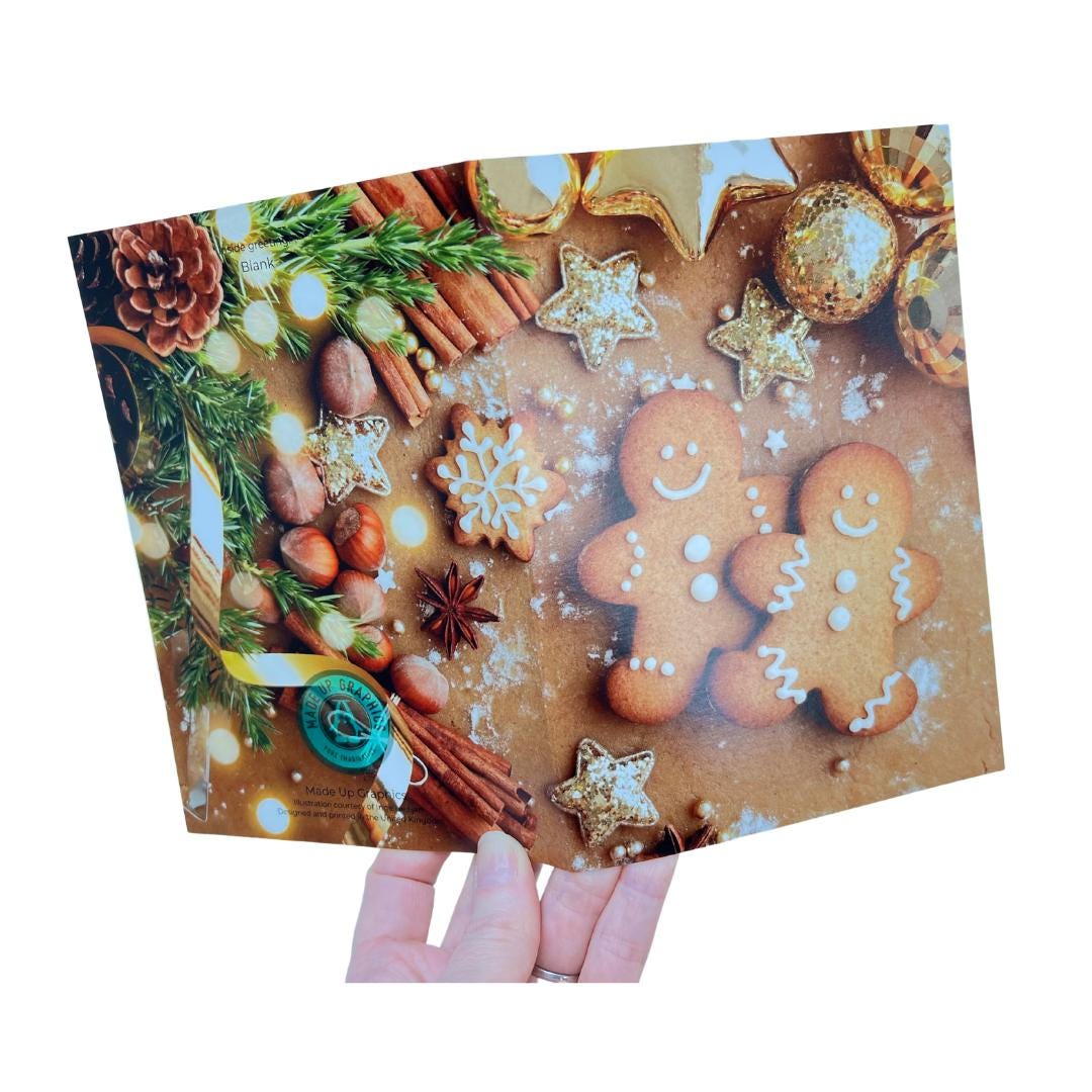 Funny Gingerbread Man Christmas Card, Festive Holiday Cookie Design - Etsy