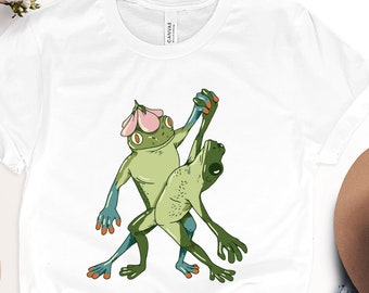 Dancing Frog 90's Retro Shirt, Dancing Frog Shirt, Cute Funny Frog Tee ...