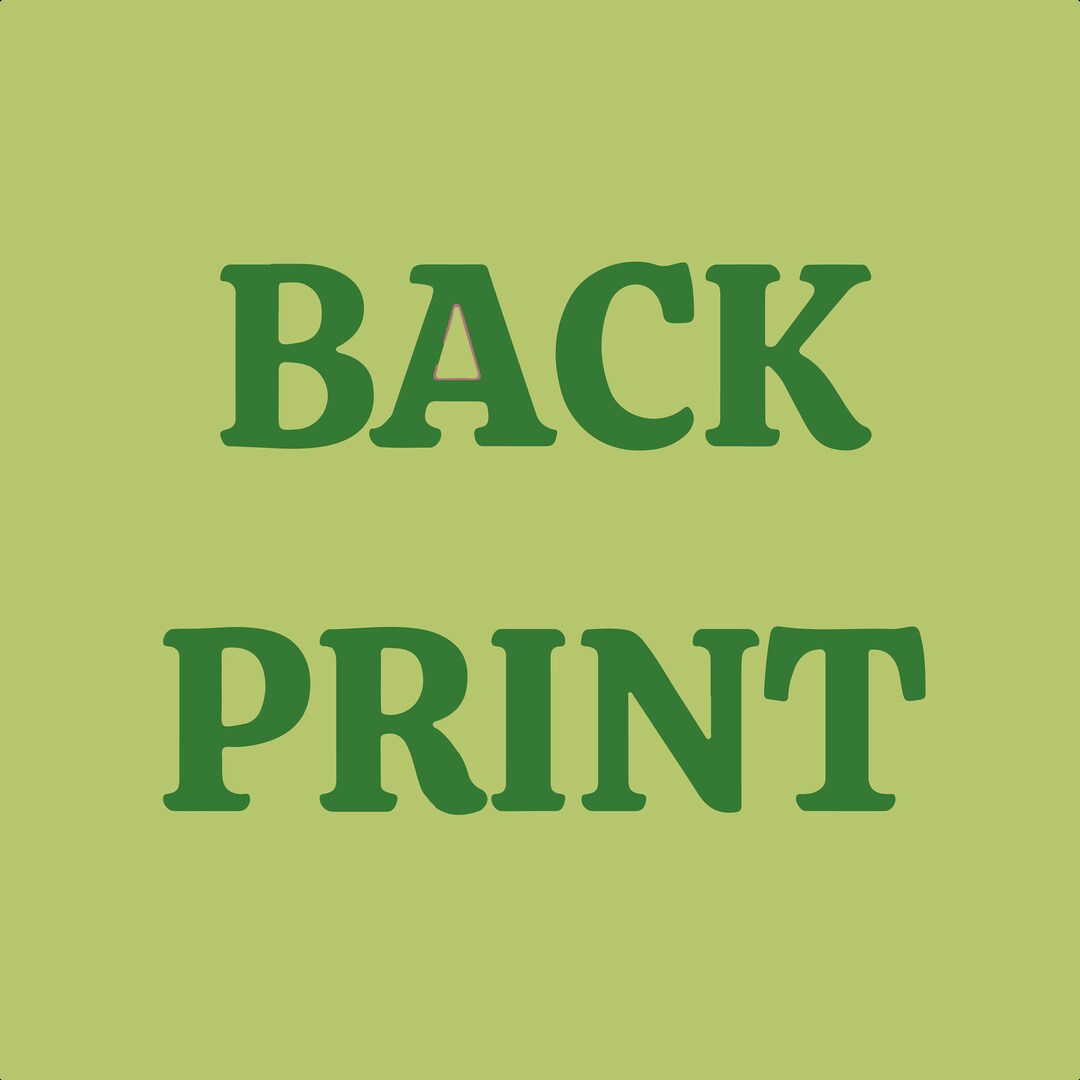 Back Side Print - Etsy