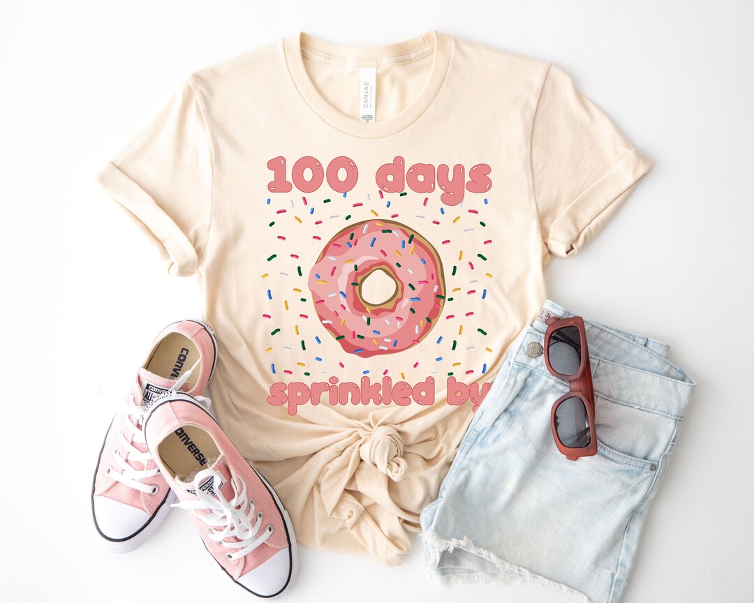Cute Shirt for Girl, 100 Days Sprinkled by Shirt, 100th Days of School ...