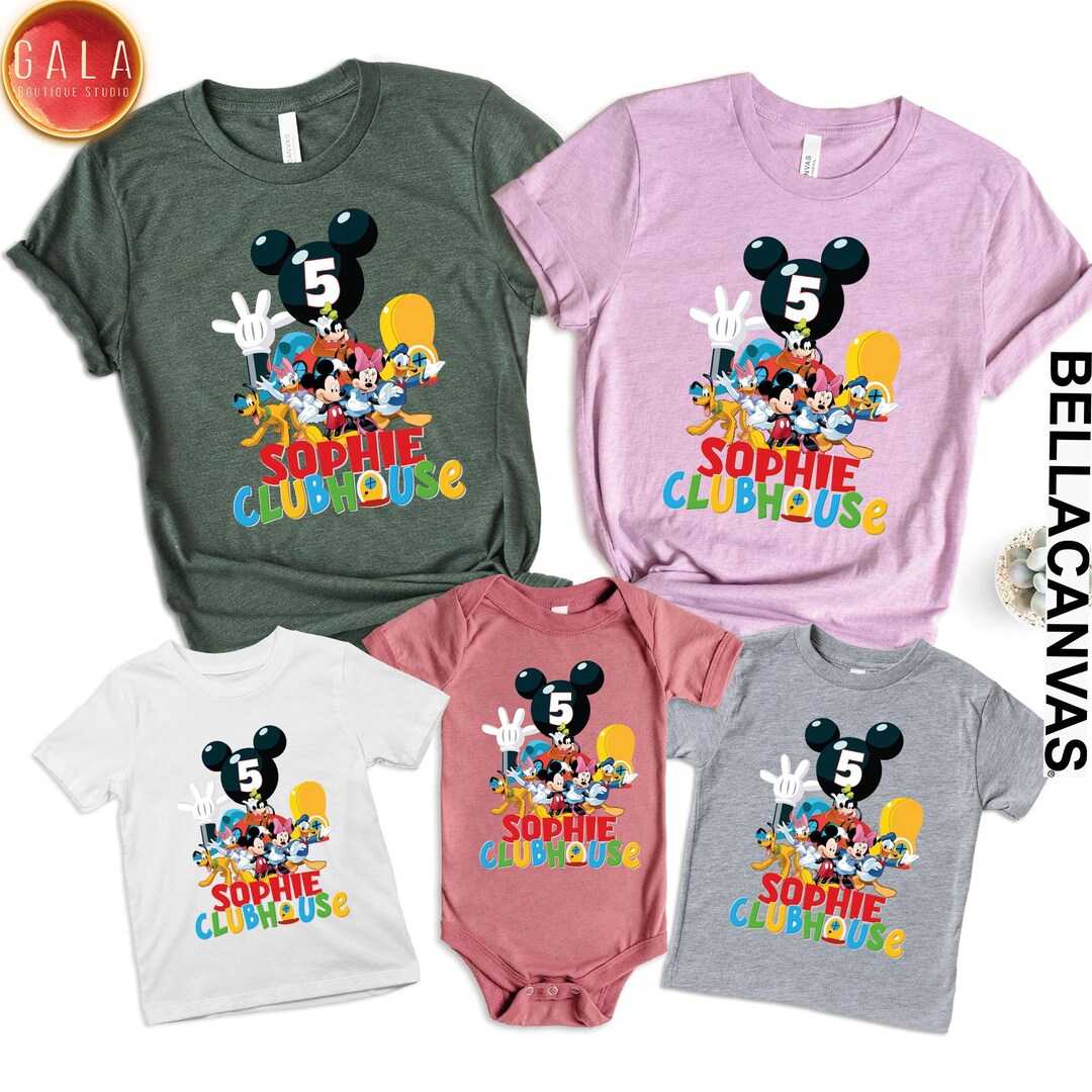 Mickey Mouse Clubhouse Birthday Shirts, Family Matching Birthday ...