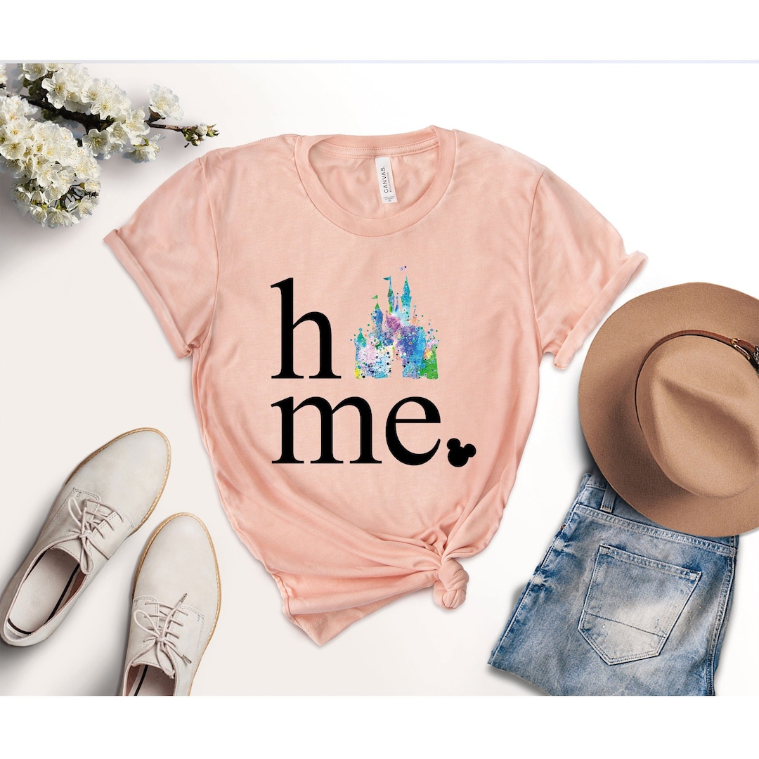 Disney Home Shirt, Disney Colorful Castle Home Shirt, Women's Disney ...