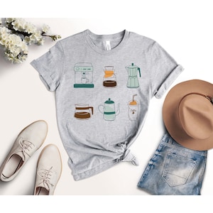 Coffee Types Shirt, Coffee T-shirt, Types of Coffee Machines T-shirt ...