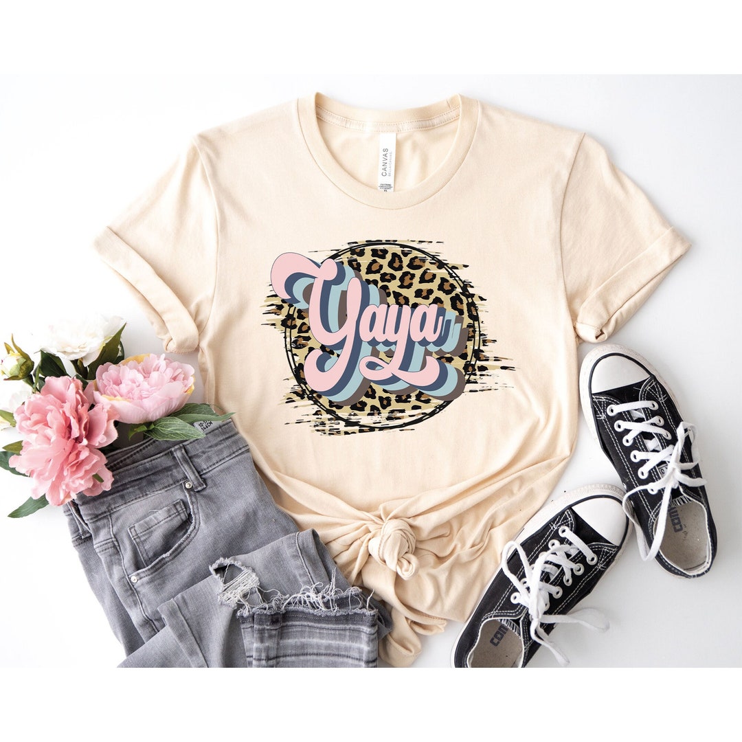 Yaya Shirt, Yaya Leopard Shirt, Mothers Day Gift for Grandma, Cute Yaya ...