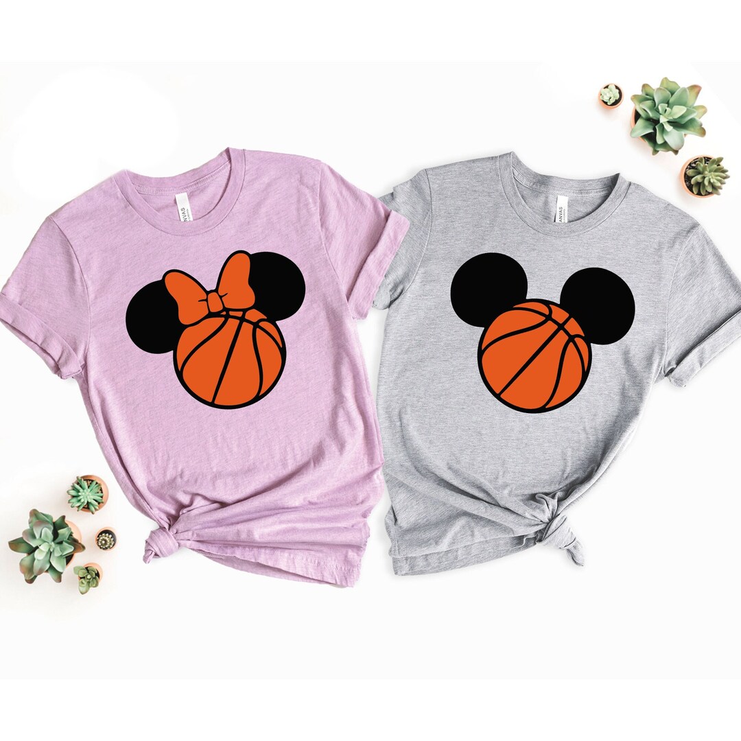 Disney Basketball Shirt, Minnie and Mickey Basketball Shirt, Mouse Ears ...