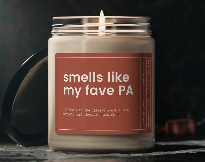 My Fave PA Candle, PA Gift, Gift for Physician Assistant, PA ...