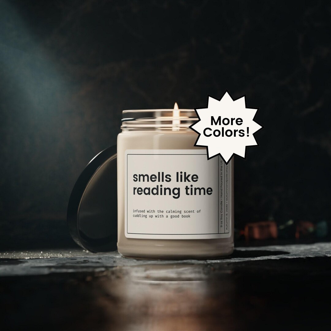 Reading Time Candle, Gift for Avid Reader, Gift for Book Lover, Author ...