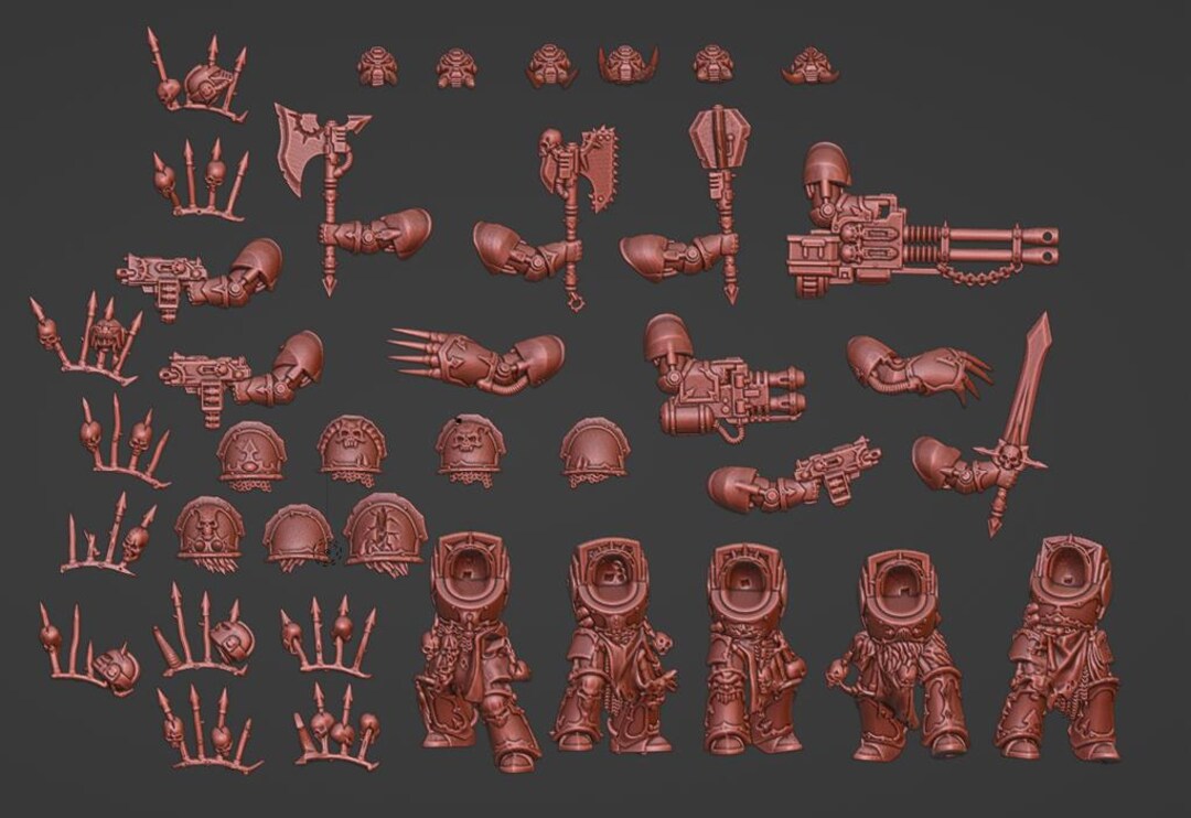 Space Soldiers Terminators STL Miniatures File - Etsy