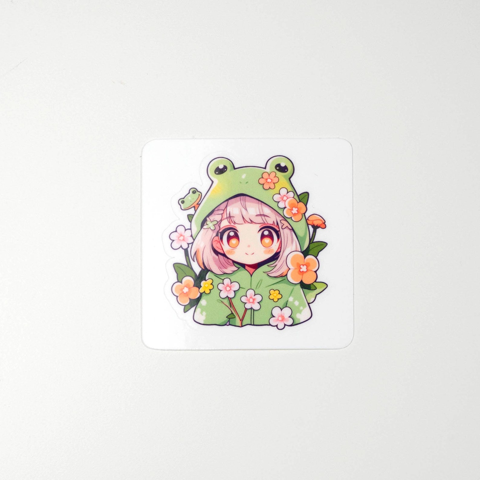 Cute Anime Girl Frog Sticker Kawaii Sticker V2 - Etsy