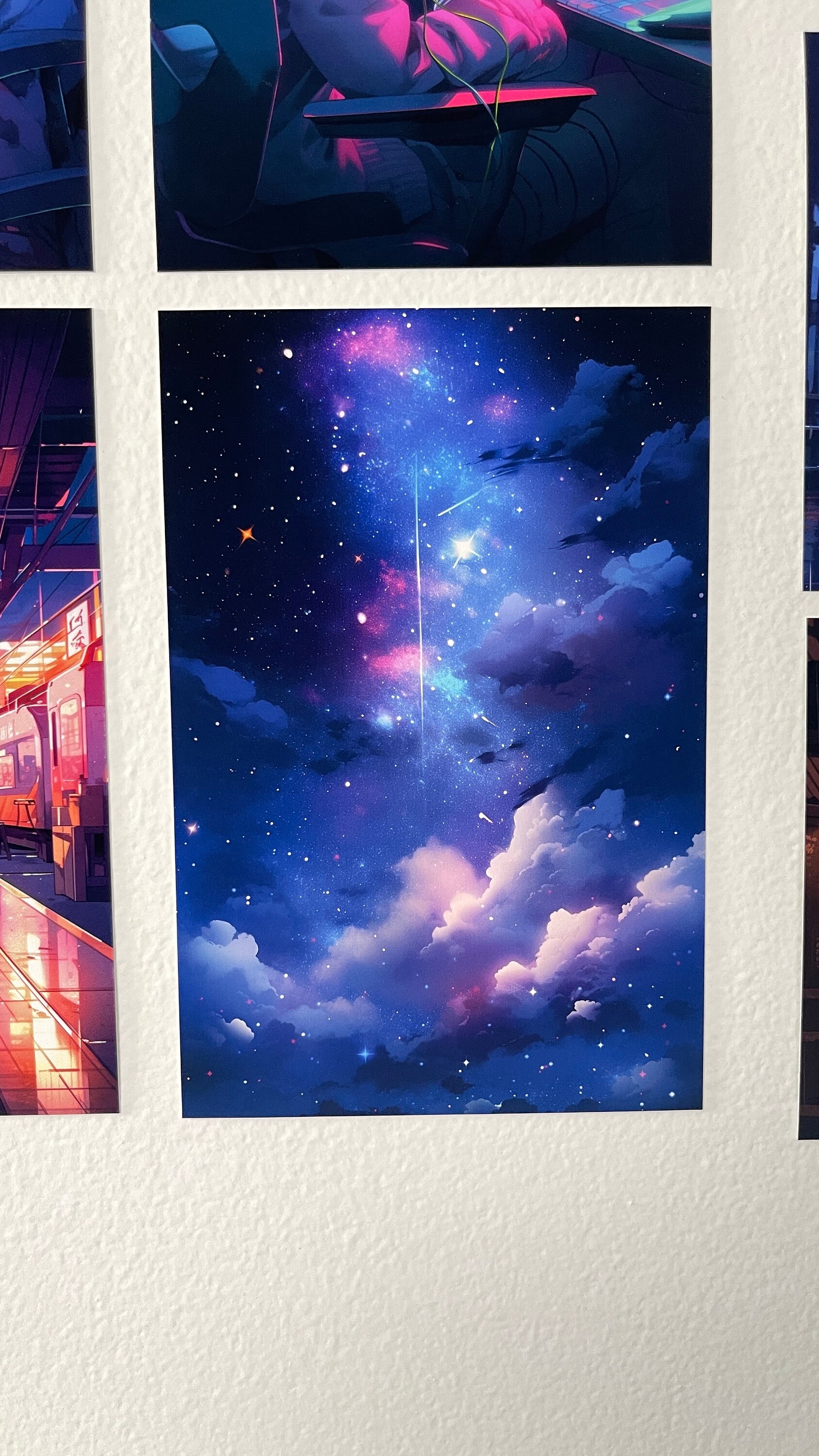 Anime Style Starfield Illustration Art Print Cosmic, Beautiful ...