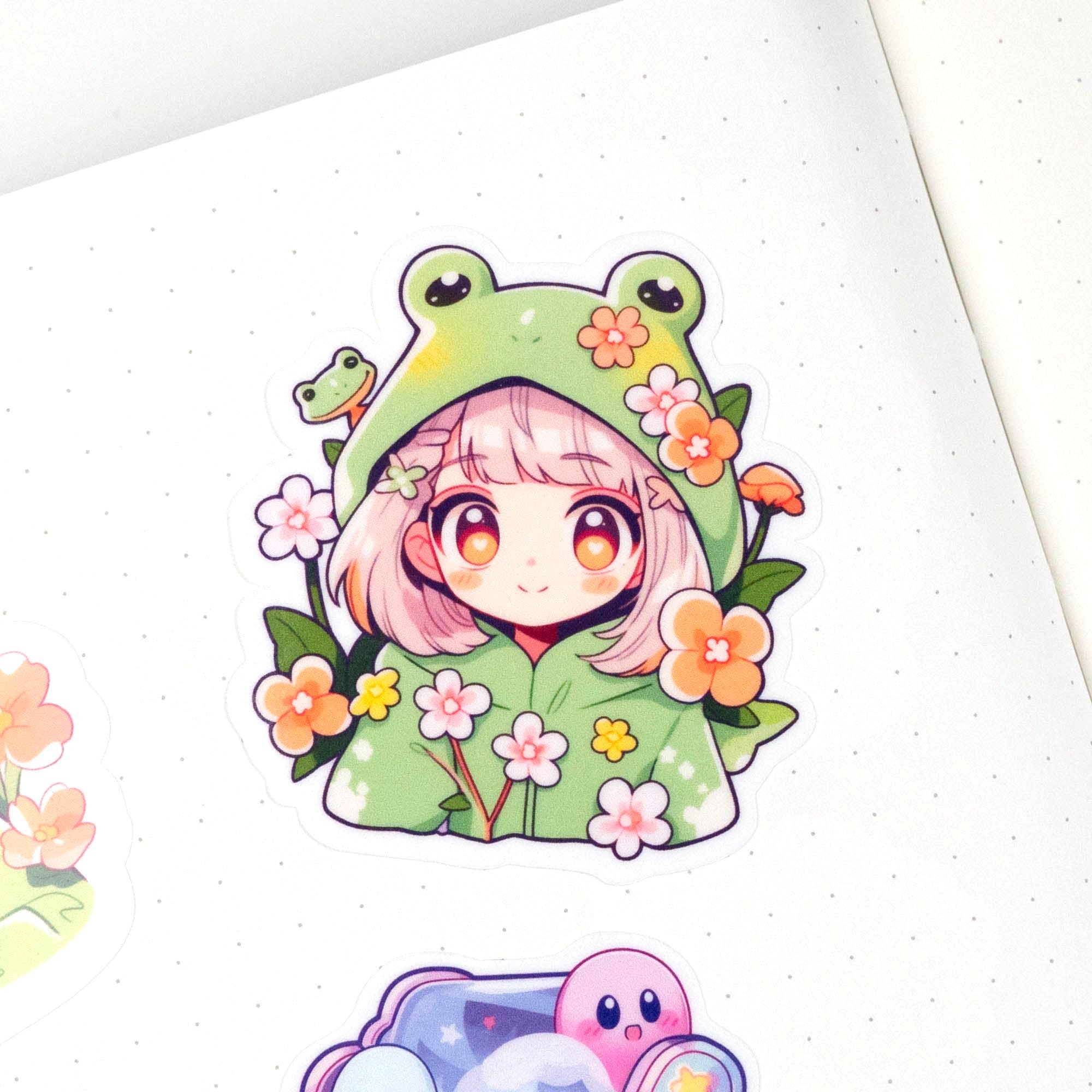 Cute Anime Girl Frog Sticker Kawaii Sticker V2 - Etsy