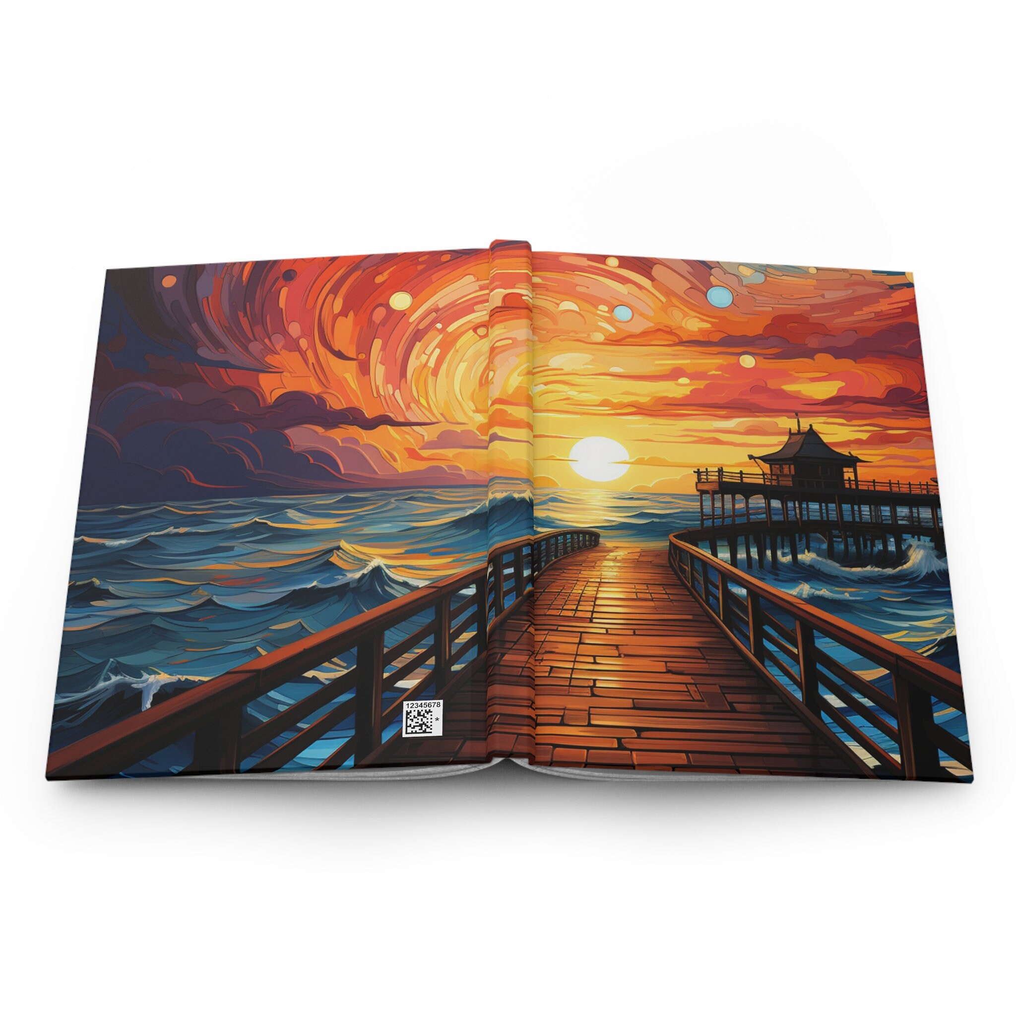 Hardcover Journal Van Gogh Styled Pier - Etsy