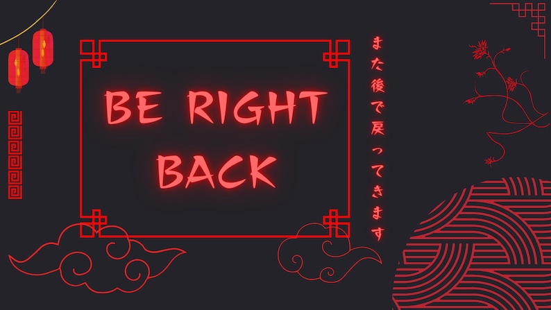 Twitch Stream Overlay, Scene, Japanese Universe, Red, (4 Scenes + 14 ...