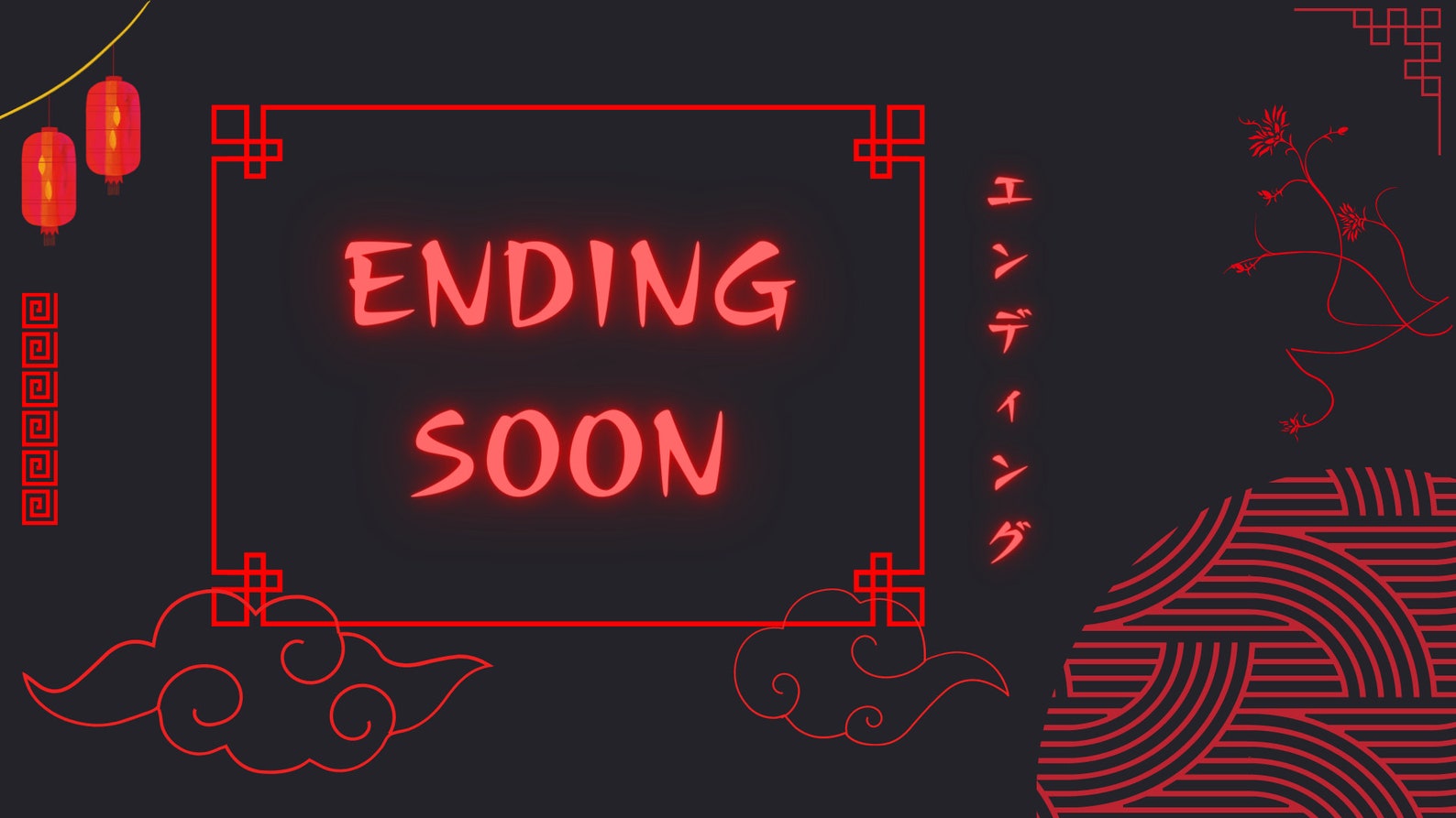 Twitch Stream Overlay, Scene, Japanese Universe, Red, (4 Scenes + 14 ...