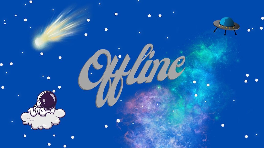 Twitch Stream Animated Overlay, Scene, Space Universe, and Astronaut ...