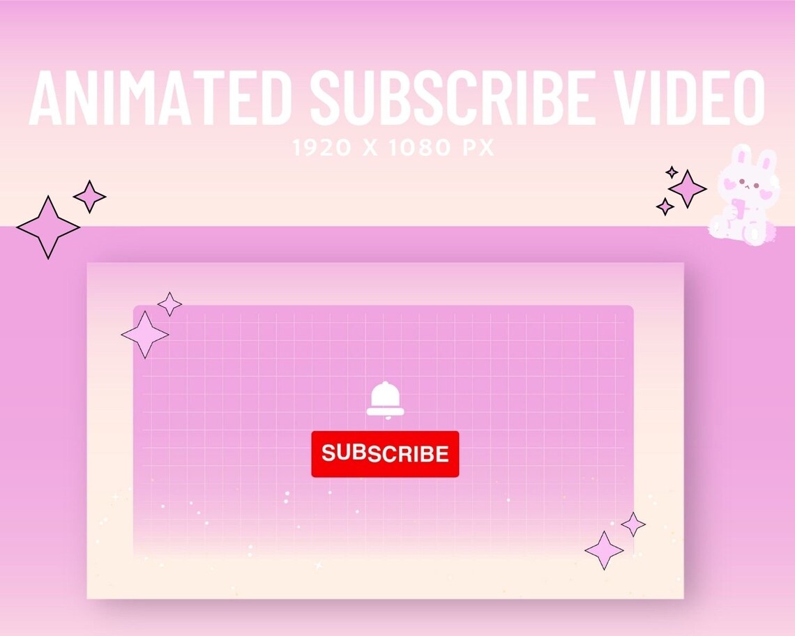Cute Youtube Channel Kit Intro / Outro / Subscribe Video & Channel ...