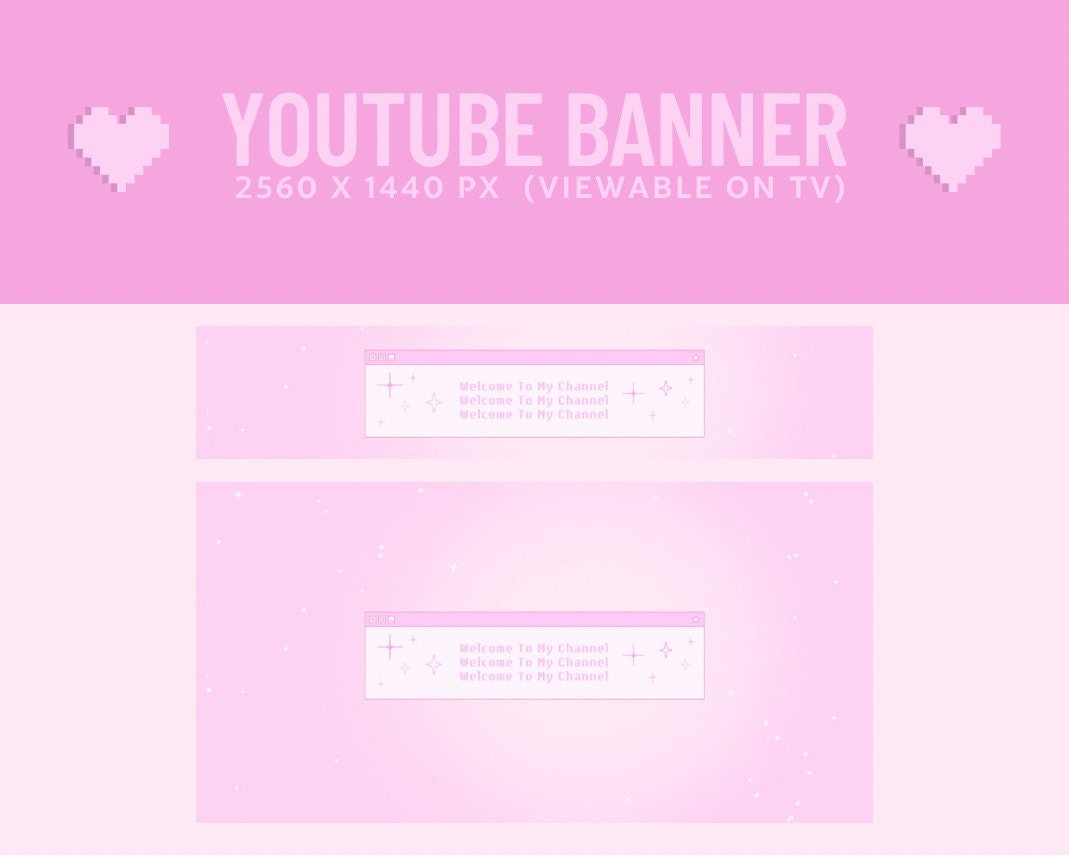 Ready to Use Cute Pink Kawaii Gamer Youtube Channel Kit | Intros ...