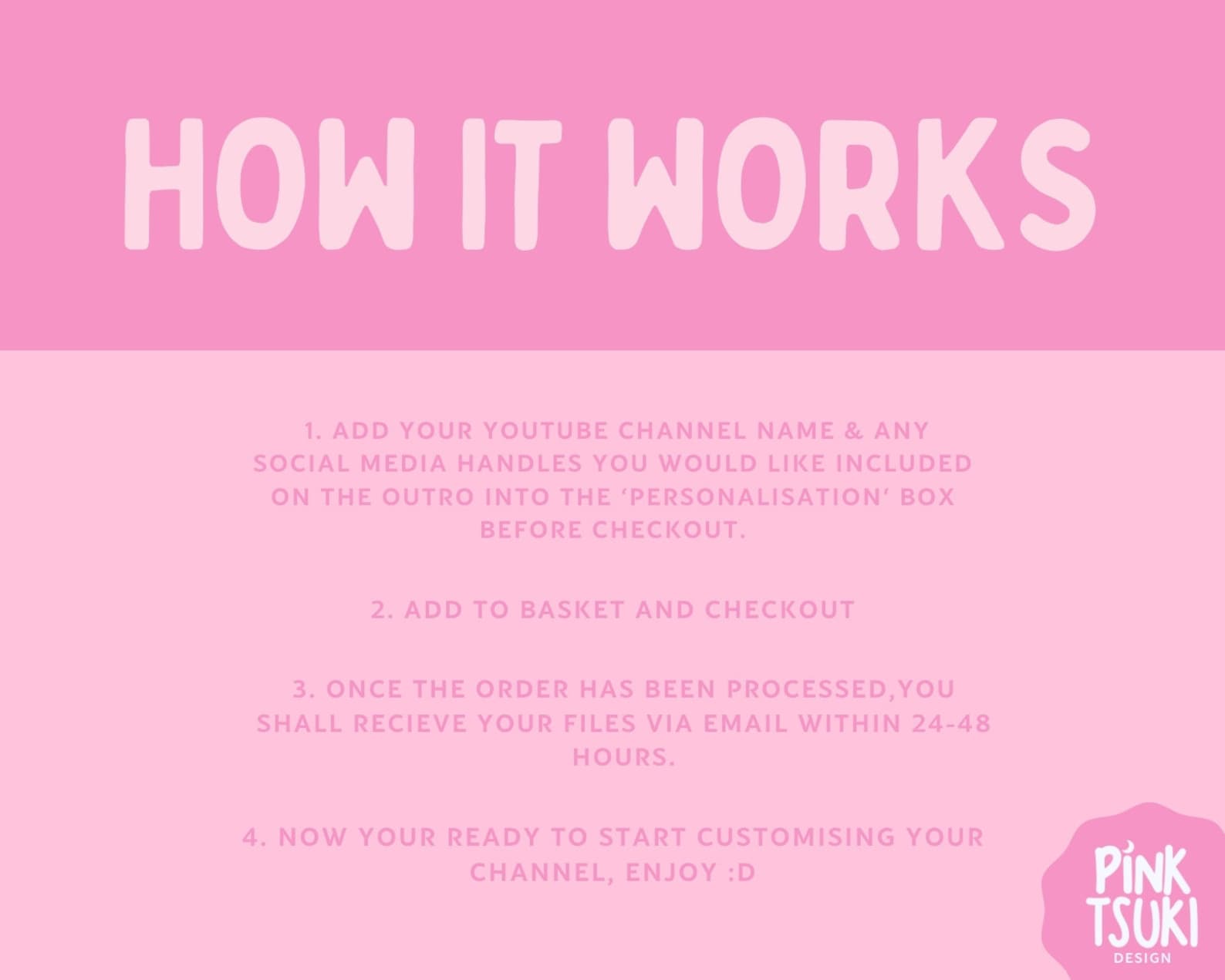 Personalized Kawaii Youtube Channel Kit | Intro / Outro / Loading Video ...