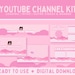 Ready to Use Cute Pink Kawaii Youtube Channel Kit | Intro / Loading ...