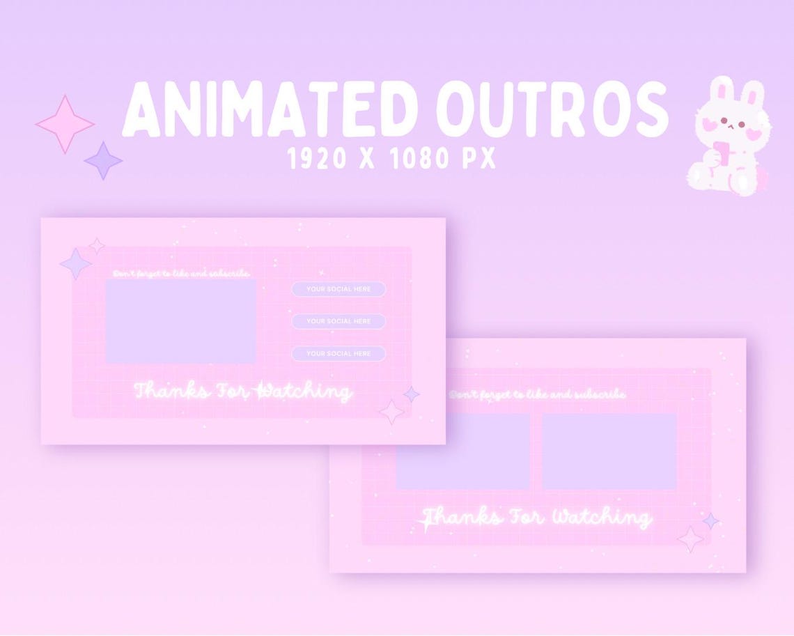 Personalised Cute Youtube Channel Kit | Intro / Outro & Channel Banner ...