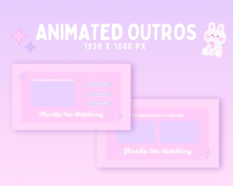 Personalised Cute Youtube Channel Kit | Intro / Outro & Channel Banner ...