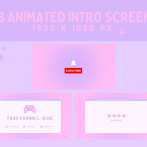 Cute Youtube Custom Channel Kit | Intros / Endscreens / Banner ...