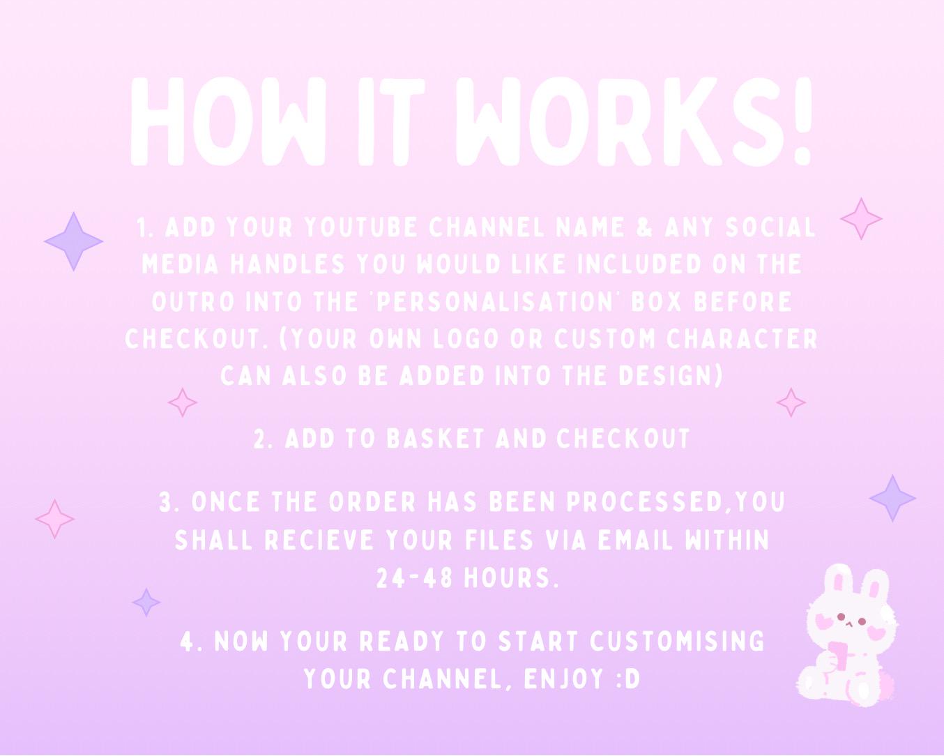 Personalised Cute Youtube Channel Kit | Intro / Outro & Channel Banner ...