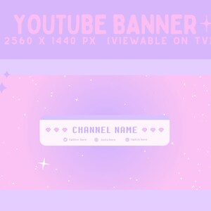 Cute Youtube Custom Channel Kit | Intros / Endscreens / Banner ...